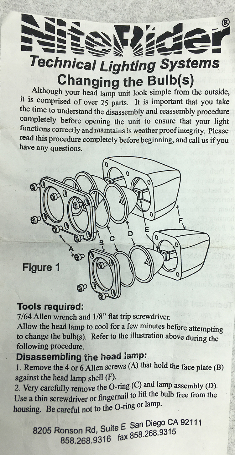 Nite Rider bicycle lights and lighting systems - South Salem Cycleworks